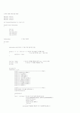 [C 프로그래밍] C로 배우는 프로그래밍 (사원관리 프로그램)-1페이지