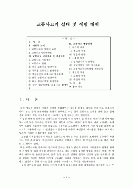 교통사고의 실태 및 예방 대책.-1페이지