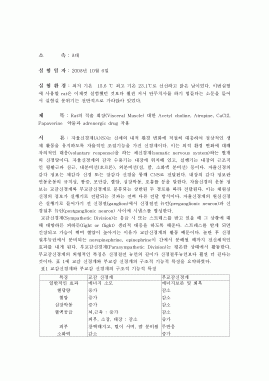 Rat의 적출 회장(Visceral Muscle) 대한 Acetyl choline, Atropine, CaCl2, Papaverine  약물과 adrenergic drug 작용-1페이지