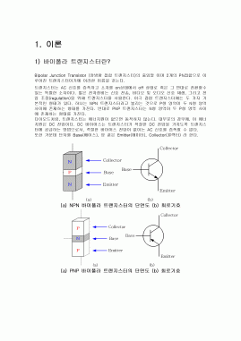 바이폴라 트랜지스터(Bipolar Junction Transistor)-1페이지