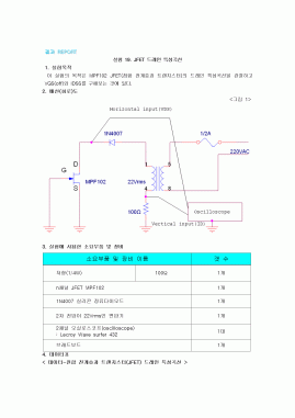 전자회로실험 결과보고서-JFET 드레인 특성곡선-1페이지