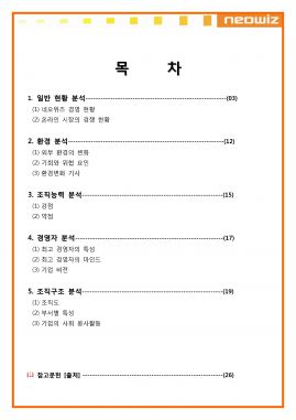 네오위즈 swot분석-1페이지