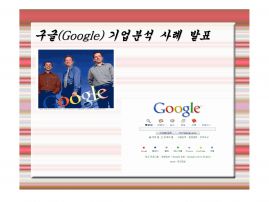 구글(Google) 기업분석 사례 발표,혁신적인 검색 기술과 깨끗한 디자인-1페이지