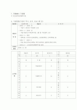 자원봉사활동보고서 레포트-1페이지