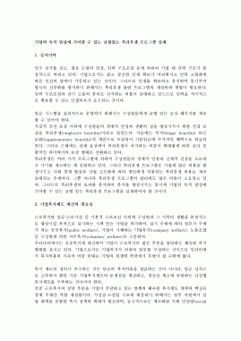 기업의 목적 달성에 기여할 수 있는 균형있는 복리후생 프로그램 설계-1페이지