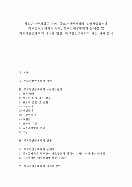 [학교안전공제회][학교사고][안전사고][학생사고]학교안전공제회의 의의, 학교안전공제회의 보상지급규정과 학교안전공제회의 현황, 학교안전공제회의 문제점 및 학교안전공제회의 내실화 방안, 학교안전공제회의 개선 과제 분석-1페이지