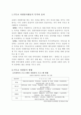 내가 속한 단체(기독교)의 자원봉사현황과 인터뷰-1페이지