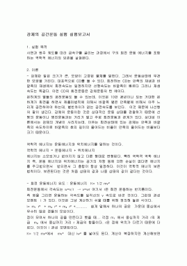 강체의 공간운동 실험 실험보고서-1페이지