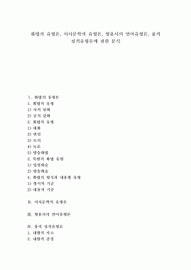 [유형론][화법의 유형론][서사문학의 유형론][형용사의 언어유형론][융의 성격유형론]화법의 유형론, 서사문학의 유형론, 형용사의 언어유형론, 융의 성격유형론 분석(유형론, 화법, 서사문학, 형용사, 언어유형론)-1페이지