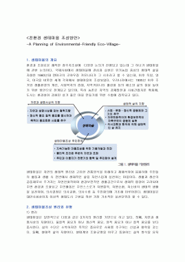 친환경 생태마을 조성 방안, 생태마을 개요, 원리와 유형, 계획기범-1페이지