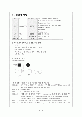 내과 중환자실 폐암 case 간호진단 -1페이지