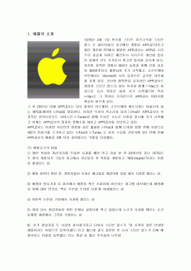 애플(APPLE)의 디자인 경영과 성공요인-1페이지