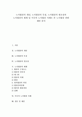 [노사협상][노사협상 특징][노사협상 필요성][노사협상 체계][미국 노사협상 사례]노사협상의 개념, 노사협상의 특징, 노사협상의 필요성과 노사협상의 체계 및 미국의 노사협상 사례로 본 노사협상 관련 제언 분석-1페이지