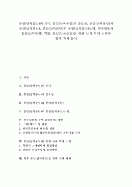 통일(남북통일)의 의미, 통일(남북통일)의 중요성, 통일(남북통일)과 분단(남북분단), 분단(남북분단)후 통일(남북통일)노력, 민주평통의 통일(남북통일) 역할, 통일(남북통일)을 위한 남과 북의 노력과 정책 과제 -1페이지