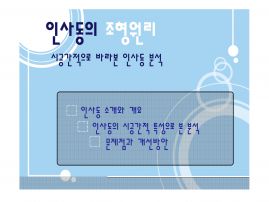 인사동의 조형원리 - 시공간적으로 바라본 인사동 분석-1페이지