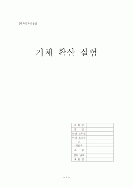 기체확산실험 결과레포트-1페이지