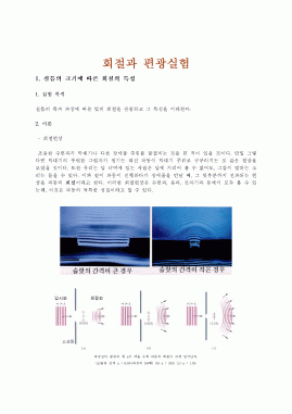 회절과 편광 실험 -1페이지