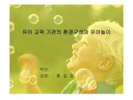 유아 교육기관의 환경구성과 유아놀이-1페이지