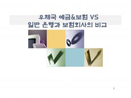 우체국 예금&보험 VS 일반 은행과 보험회사의 비교 -1페이지