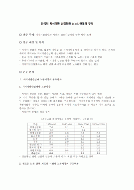 한국의 지식기반산업화와 신노사관계구축-1페이지