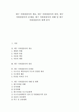 [대구 지하철참사][대구 지하철참사 원인][대구 지하철참사 피해][대구 지하철참사 대책]대구 지하철참사의 개요, 대구 지하철참사의 원인, 대구 지하철참사의 문제점, 대구 지하철참사 피해, 대구 지하철참사 대책-1페이지