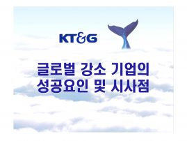 글로벌 강소 기업의 성공요인 및 시사점 [KT&G]-1페이지