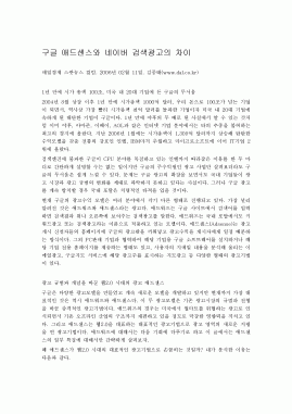 구글 애드센스와 네이버 검색광고의 차이-1페이지