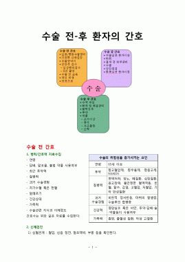 수술 전-후 환자의 간호-1페이지