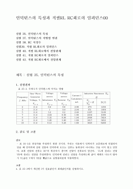 인덕턴스의 특성과 직렬RL RC회로의 임피던스00-1페이지