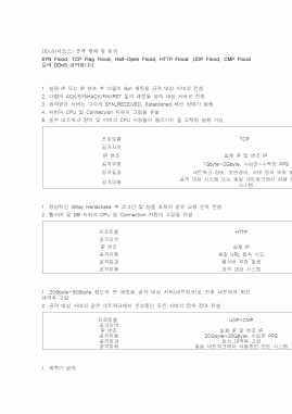 DDoS공격을 분석과 대비책-1페이지