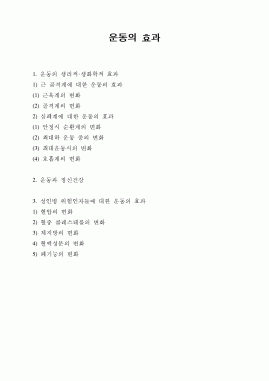 운동의 효과-1페이지