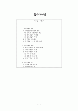 공연산업의 이해 현황과 전망-1페이지