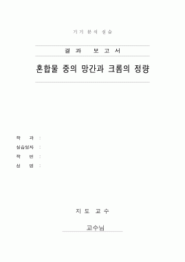 망간크롬정량 결과보고서-1페이지