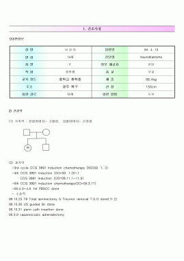 Neuroblastoma case study & 문헌고찰-1페이지