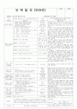 평가인증 통과한 11월 보육일지 우리나라세계여러나라 : 우리나라를 나타내는것-1페이지