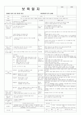 [사회복지] 평가인증 통과한 9월 건강한 몸과 마음 보육일지 (6~7세 통합) -1페이지