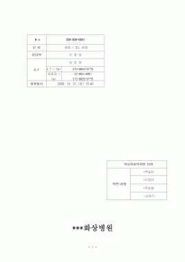 화상환자 사례개입 사정-1페이지