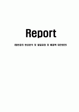 험한증의 현상분석 및 발달과정 및 해결책 대안방안-1페이지