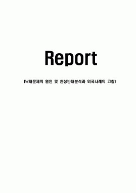 낙태문제의 원인 및 찬성반대분석과 외국사례의 고찰-1페이지