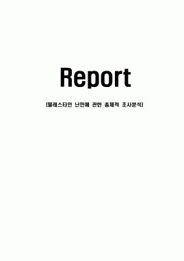 팔레스타인 난민에 관한 총체적 조사분석-1페이지