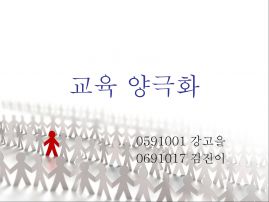 교육 양극화 원인, 해결방안 ppt 자료 -1페이지