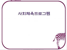 [사회체육학개론] 대상별 사회체육 프로그램-1페이지