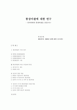 통상마찰에 대한 연구-1페이지