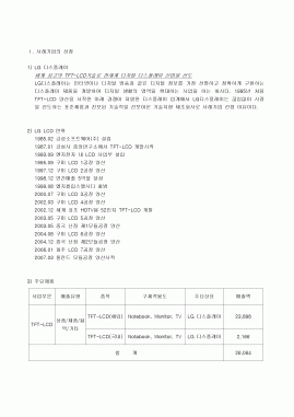 사례기업 분석 LG 디스플레이 분석-1페이지