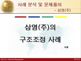 (주)삼영 사례 분석-1페이지