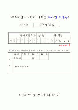 특수아교육 [사범/법학]-1페이지