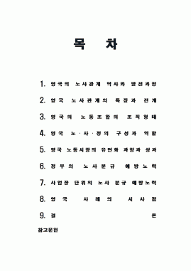 영국의 노사관계의 모든것-1페이지