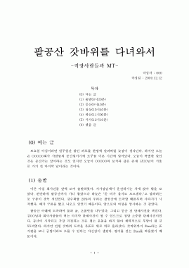 [회사MT소감문]팔공산 갓바위를 다녀와서(기행문)-1페이지