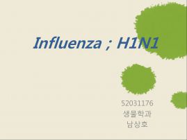 신종플루(Influenza)에 관한 ppt -1페이지