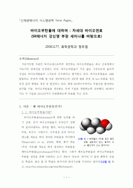 바이오부탄올에 대하여 : 차세대 바이오연료 (SK에너지 강신영 부장 세미나를 바탕으로)-1페이지